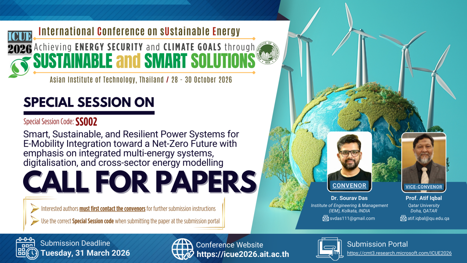 Call for Special Session Organizer – ICUE 2026